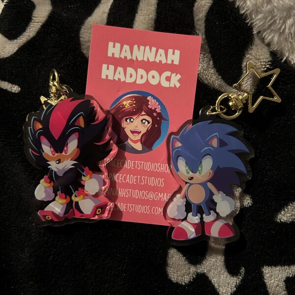 Sonic the Hedgehog and Shadow the Hedgehog Acrylic Keychains - Etsy