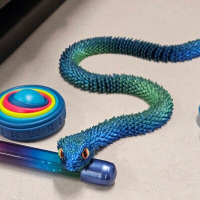 Articulated Bush Viper Toy Dragon Snake - Etsy