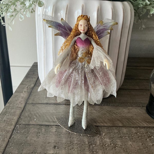 Fairy Doll - ROSE - Bendable Fairy Ornament - Posable Art Doll - Unique ...