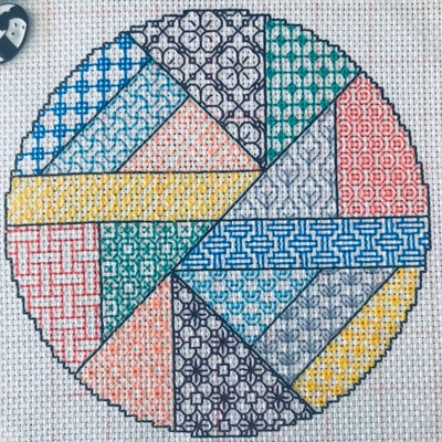 Blackwork Embroidery Circular Sampler Pattern Blackwork - Etsy