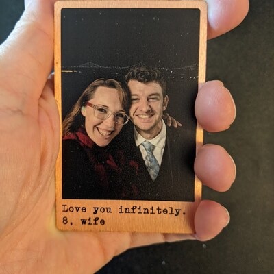 Personalised Solid Copper Wallet Photo Card, Wallet Insert, Wallet Card ...