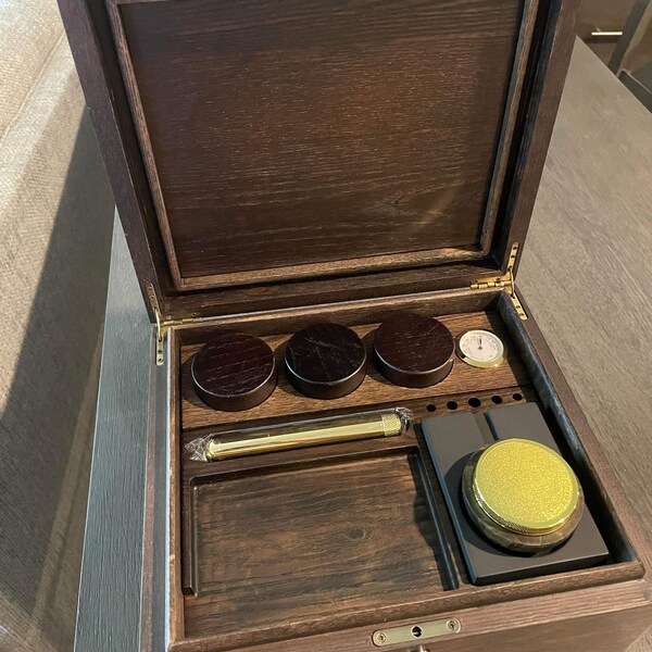 Smell Proof Ash Wood Stash Box Kit-elevate Your Cannabis Experience ...