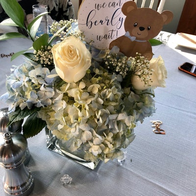 PRINTABLE Teddy Bear Centerpieces, Teddby Beary Baby Shower Decorations ...