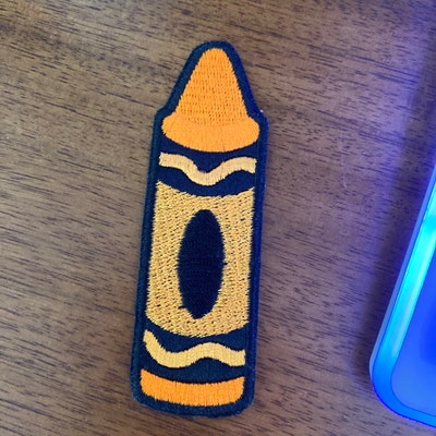 Crayon Embroidered Patches Kid's Backpack Patch - Etsy