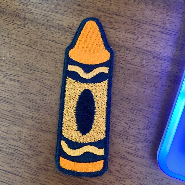 Crayon Embroidered Patches - Kid's Backpack Patch - Etsy