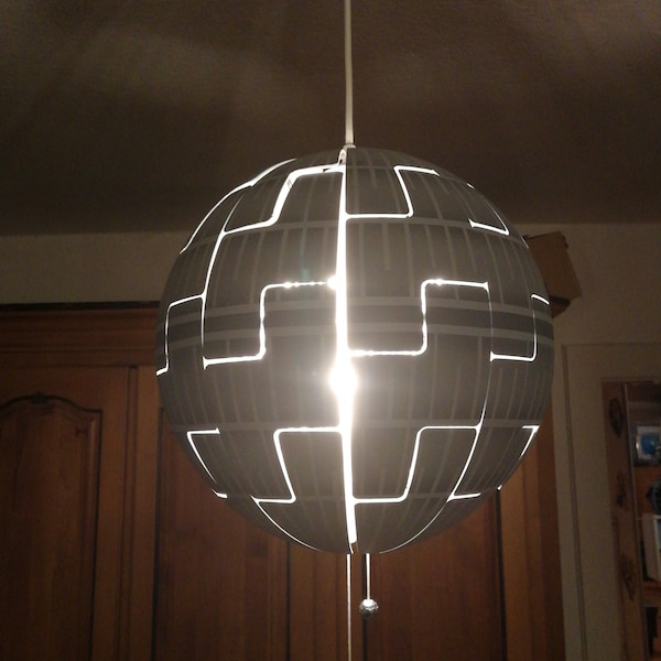 Ikea PS 2014 Star Wars Death Star Exploding Pendant Ceiling Light Lamp ...