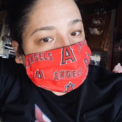 Los Angeles Angels MLB Baseball Pleated Face Mask Washable - Etsy