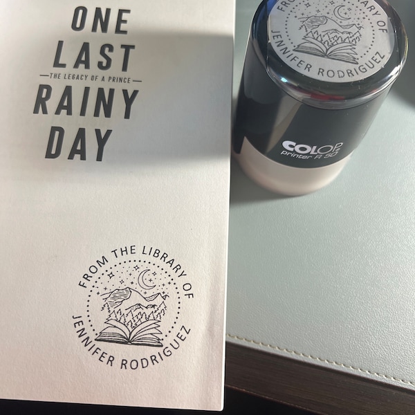 Custom From the Library of Book Stamp, Self Ink Stamper or Wooden ...