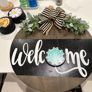 Front Door Decor Interchangeable Sign Interchangeable Holidays ...