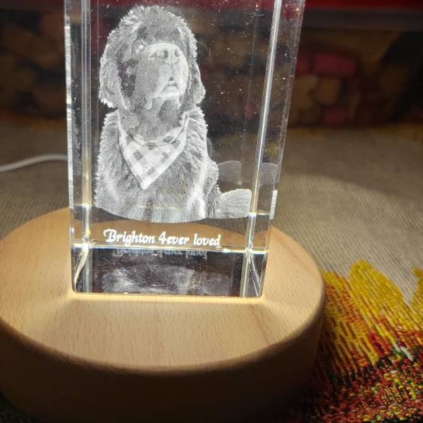 3D Crystal Photo, Custom 3D Crystal Photo Cube, Custom Photo Gift ...