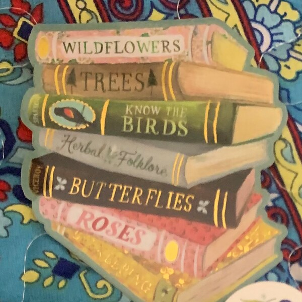 Books Die-cut Sticker - Cute Book Lover Vinyl Decal, Planner & Journal ...