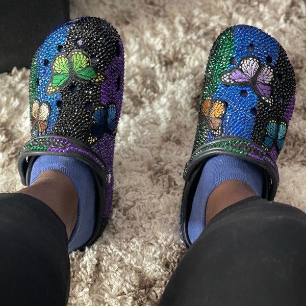Butterfly Custom Bling Bedazzled Rhinestone Crocs Shoes - Etsy