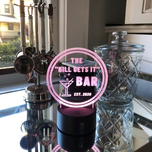 Laser Engraved LED Light Up Display/Sign Custom Night Light | Etsy