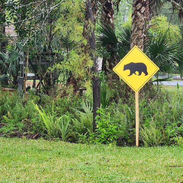 Bear Crossing Sign, Bear Crossing, Bear Crossing Diamond Sign, Bear ...
