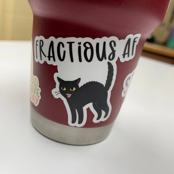 Fractious AF Sticker | Funny Sticker | Vet Med Sticker | Veterinary ...