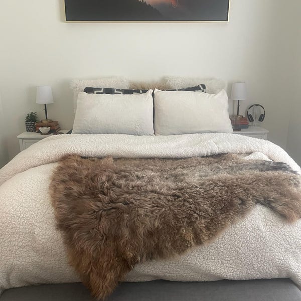 Natural Sheepskin Tanned Handmade Sheepskin.curly Sheepskin.genuine ...