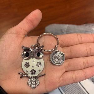 Owl Keychain Personalized Owl Gifts for Women Owl Jewelry Owl Lover ...