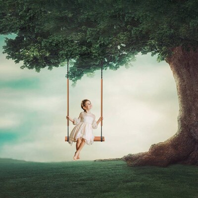 Tree With Swing Digital Background Backdrop Composite Image - Etsy