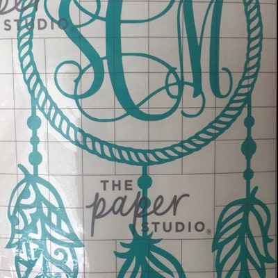 6 Boho Feather Monogram Frames SVG Cut File Templates, Feather Svg ...