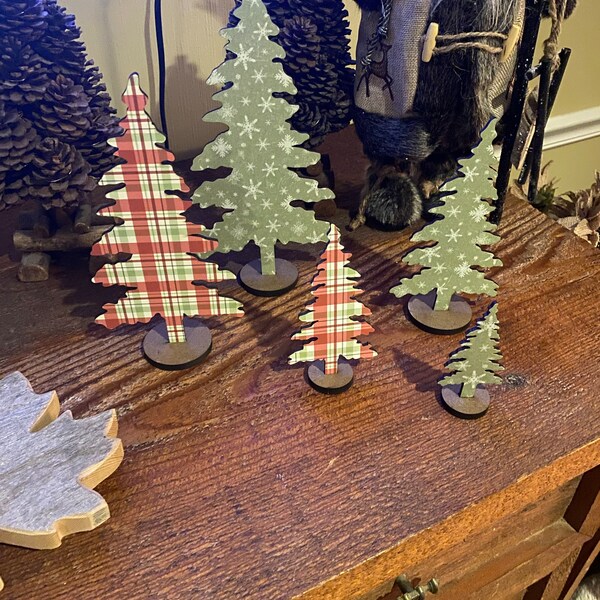 Decorative Freestanding Trees in 5 Sizes From 4 Inches to 10 1/2 Inches ...