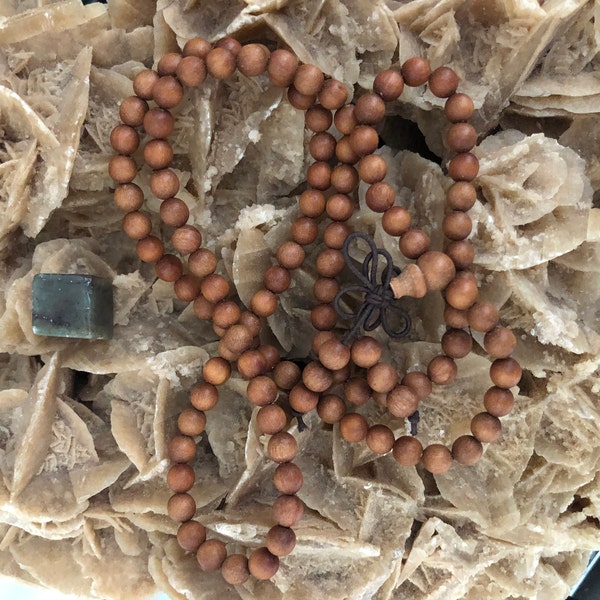 Natural Western Red Cedar Wood Round Bead Mala in 8mm Bead - Etsy