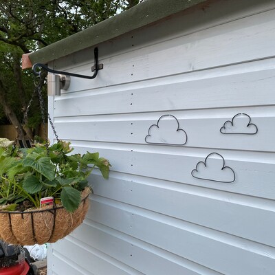 Wire Clouds Trio Clouds Wall Art Wall Sign Cloud Shape Home Decoration ...