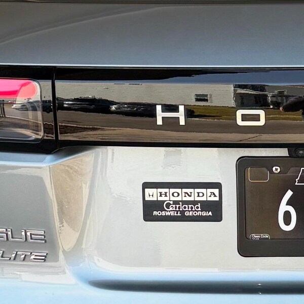 Custom Engraved Car Name Emblem Badge - Black With Gray- Customized ...