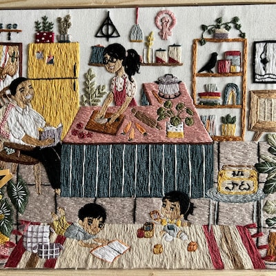 Custom Hand Embroidery Photo Frame - Etsy