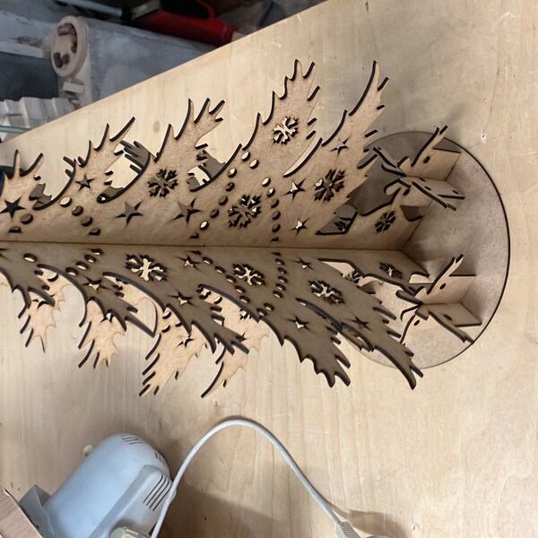 4 Models Christmas Tree SVG, Christmas Tree Laser Cut SVG, Desk Tree ...