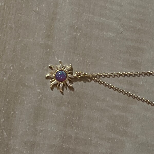 Gold Opal Sunshine Necklaces Tangled Jewelry, Rapunzel Princess Jewelry ...