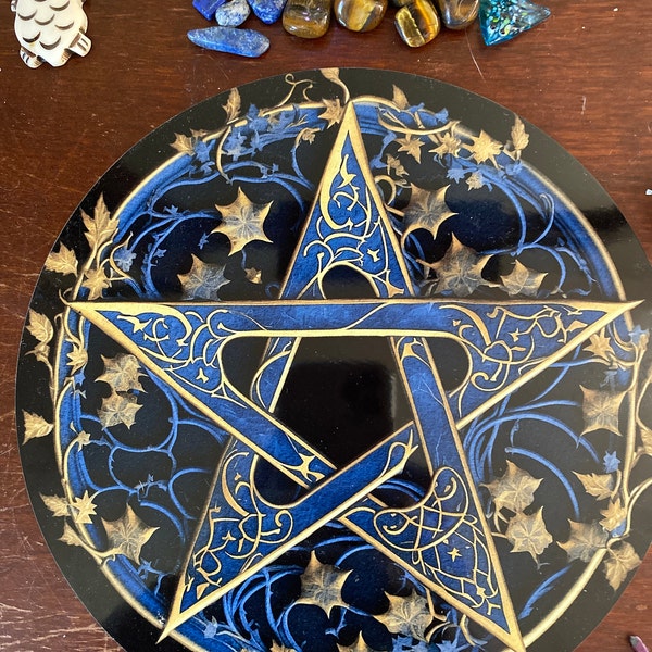 Wiccan Star, Pentagram Wreath Sign, Pentagram Wall Hanging, Pentagram ...