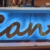CORTEN rusted Steel LED Backlit Sign, Backlit, Business Sign-plaque ...
