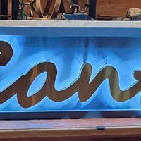 CORTEN rusted Steel LED Backlit Sign, Backlit, Business Sign-plaque ...