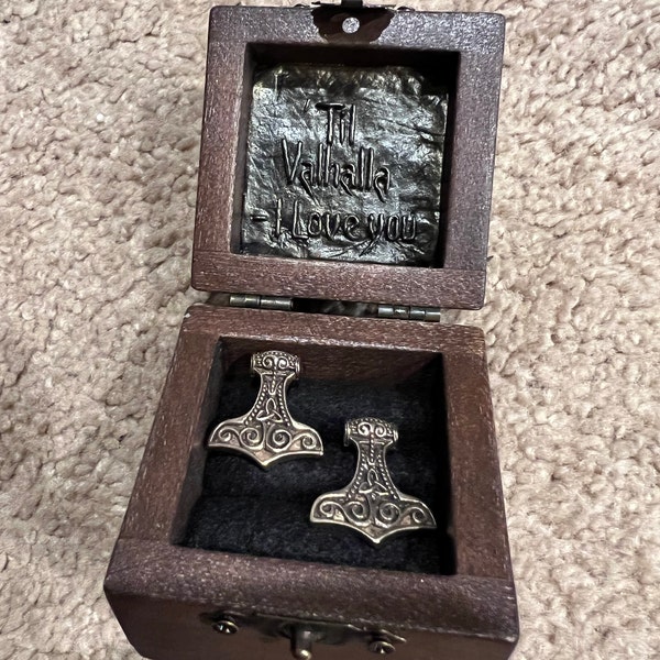 Viking Ring Box With Norse Vegvisir Viking Compass Nordic Jewelry Box ...