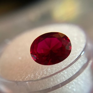 Oval Lab Grown Ruby - Etsy