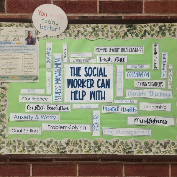 Stress Bulletin Board School Social Work or School Counseling Office ...