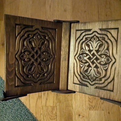 Motif Table Book Holder, Decorative Lectern, Folding Reading Stand ...