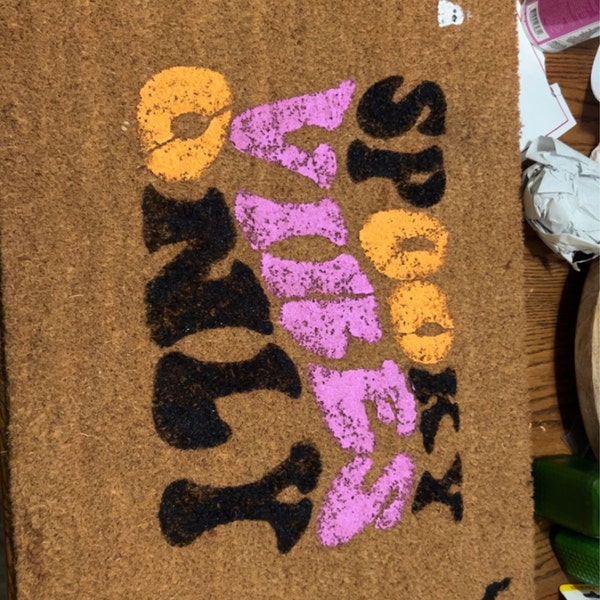 Spooky Season Doormat, Doormat Stencil, Halloween Stencil, Arts and ...