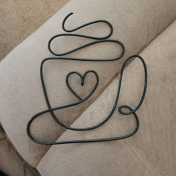 Tea Metal Art, Heart Coffee Tea Cup Sign, Tea Decor, Kitchen Décor Sign ...