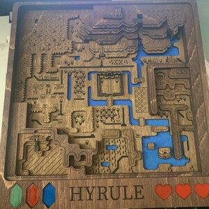 3D Hyrule Video Game Map Laser Cut Wood Multilayer Custom - Etsy