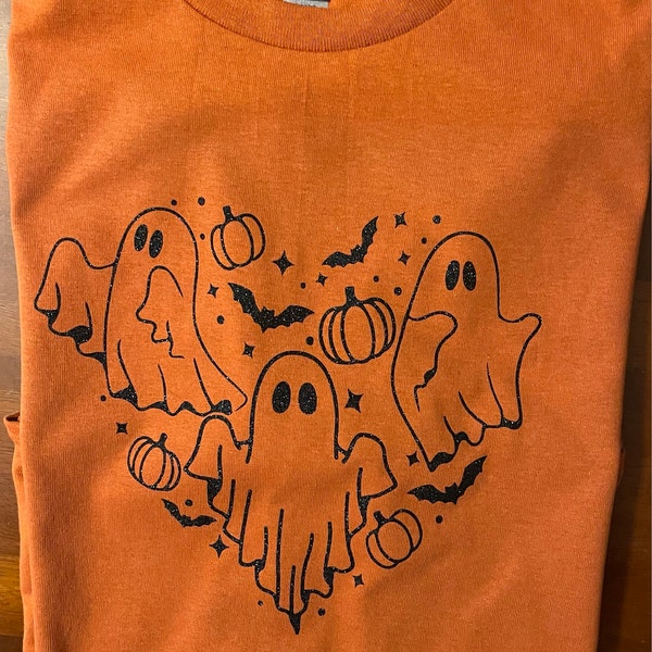 Ghost Heart SVG, Halloween Svg, Spooky Season Svg, Ghost Clip Art, Boo ...