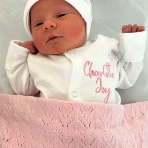 Sleepsuit Embroidered Personalised Name Sleepsuit - Etsy