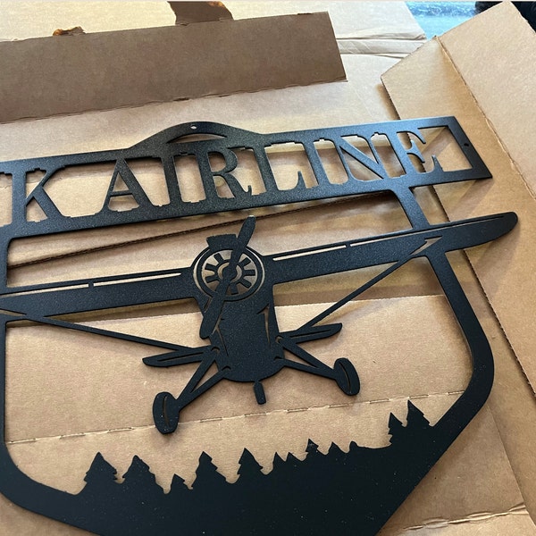 Airplane Monogram Front View, Pilot Gifts, Personalized Aviation Signs ...