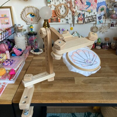 Embroidery Clamp Cross Stitch Stand Hoop for Hand Embroidery - Etsy