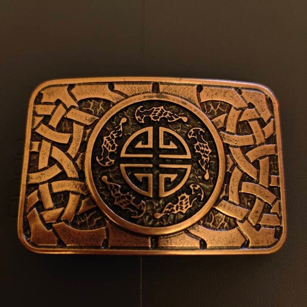Chinese Longevity and Five Blessings Bats Buckle for Belt, Chinese Luck ...