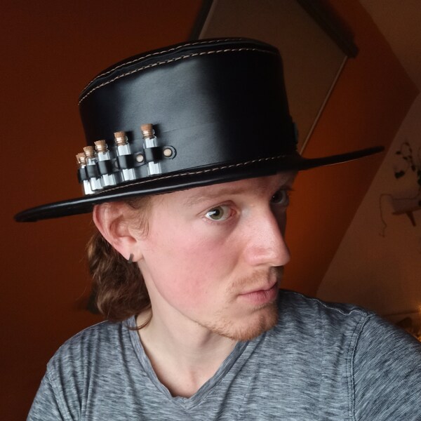 Plague Doctor Hat - Plague Doctor Hat Leather - Leather Plague Doctor ...