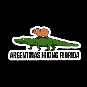 Capybara Riding an Alligator/crocodile Vinyl Sticker - Etsy