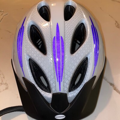 Art Deco Reflective Vinyl Decal Set, Retro Streamline Motorcycle Helmet ...