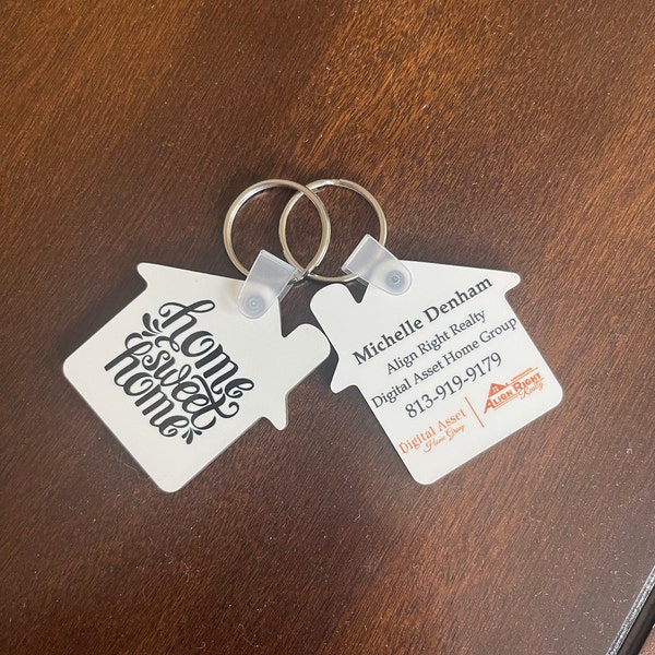Realtor Sold Sign Keychain, Closing Gift for Clients, House Key Keyring ...