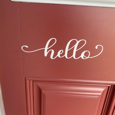 Hello & Welcome Office Wall Decal Welcome Office Sign Welcome Sign ...